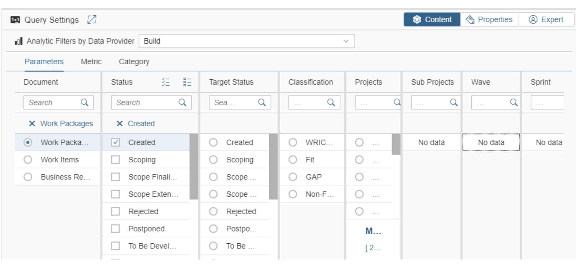 The following screenshots show an example of the gadget