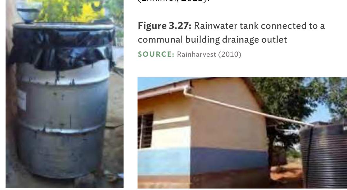 Rainwater harvesting has been used in south africa in