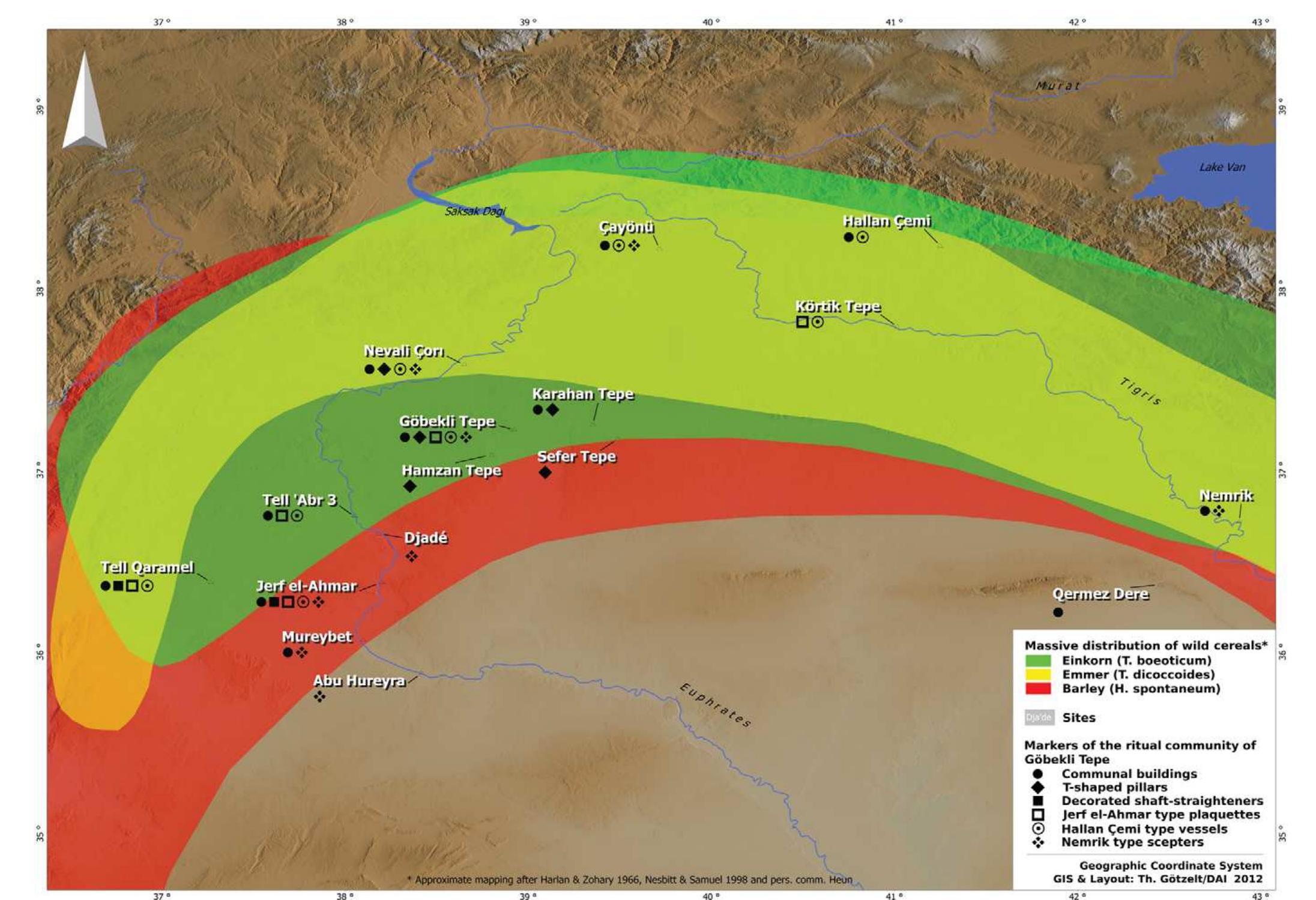 Map of upper mesopotamia showing the spatial overlapping of