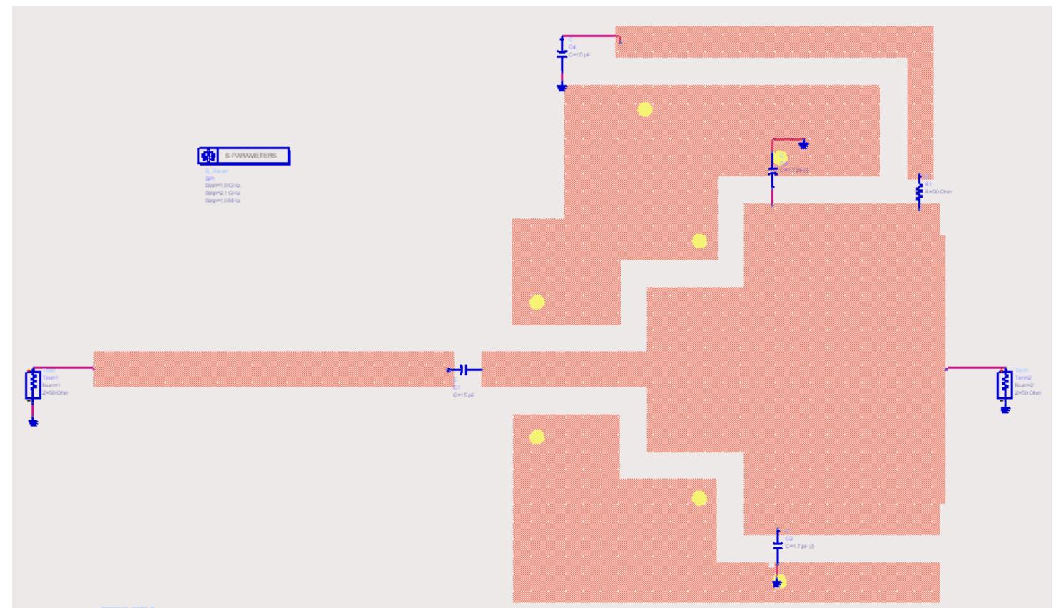 The input side schematic model matching network component