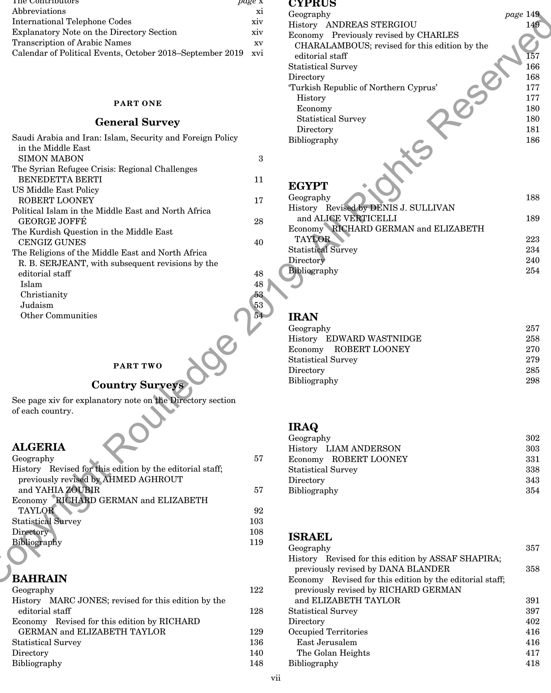 Table 1 - Revised History of Cyprus