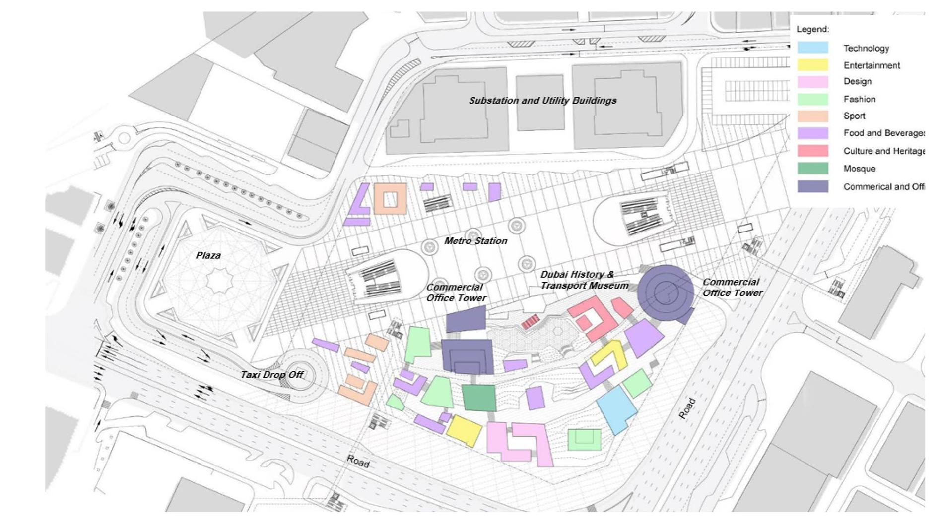 Universal mixed land use tod project design drawing and its