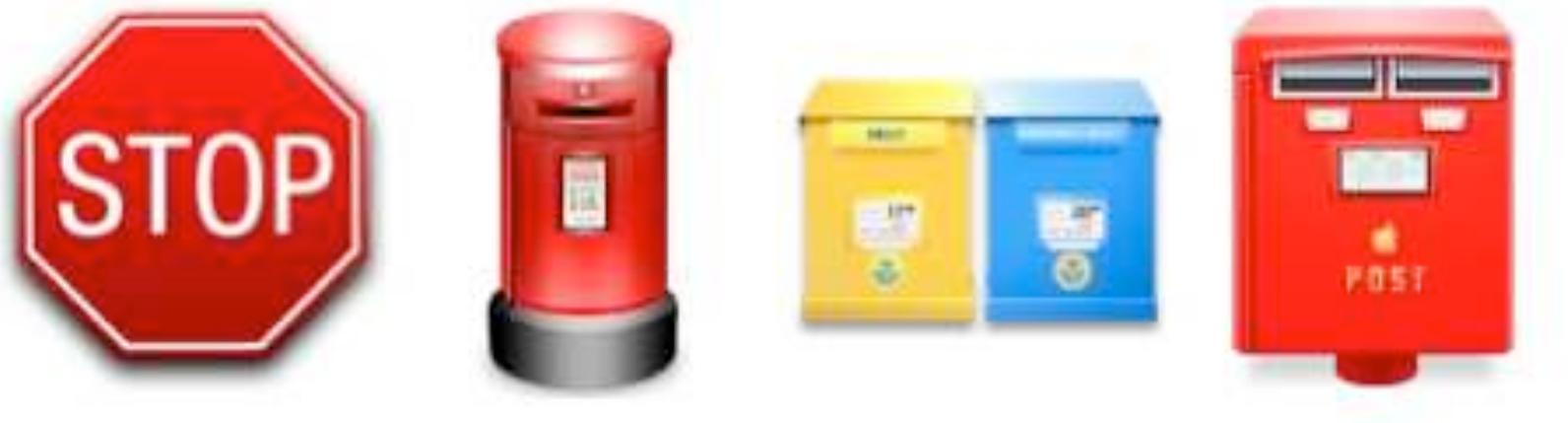 Stop icon metaphors. different stop icons which are