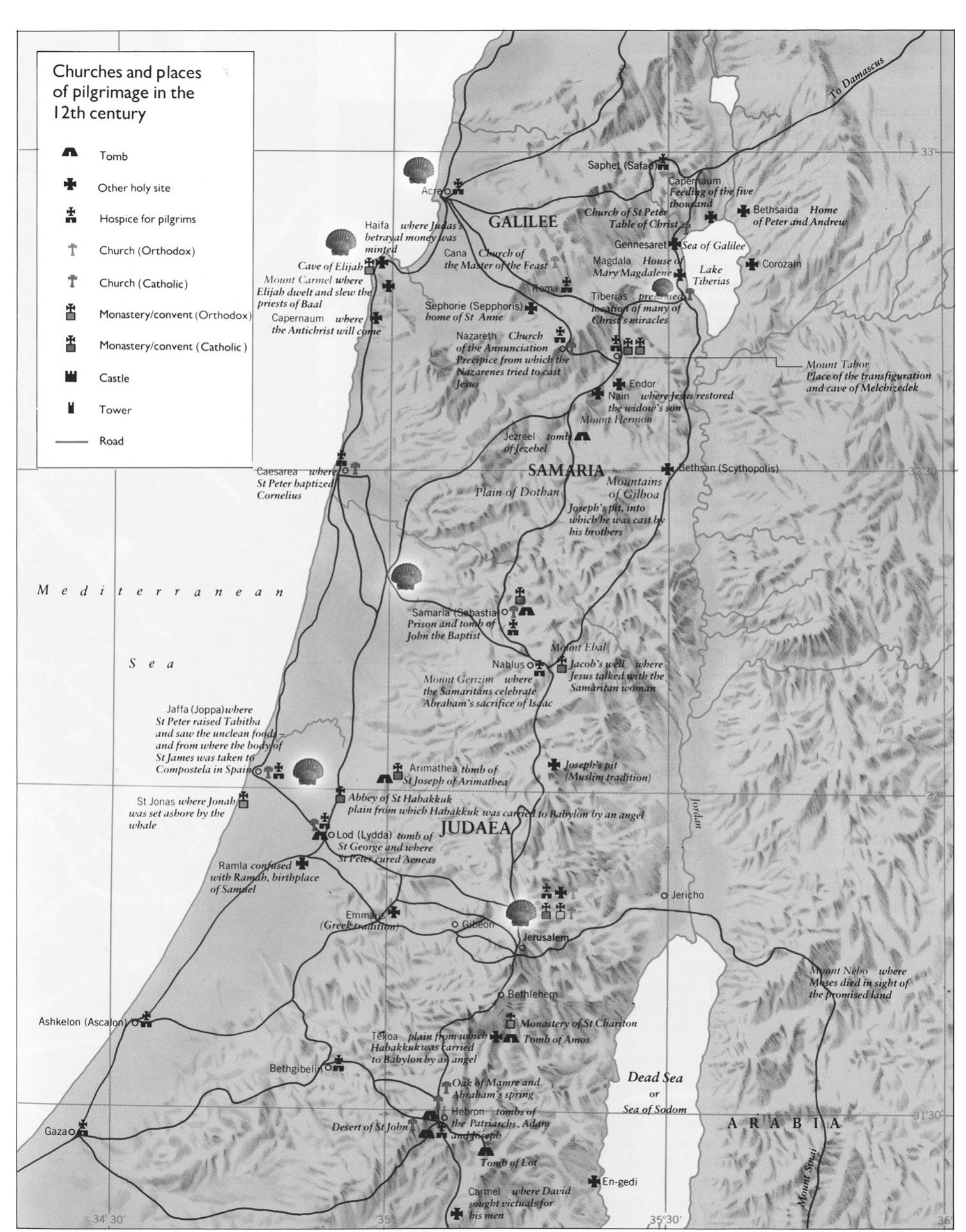4. distribution map of pilgrim badges found, pilgrimage
