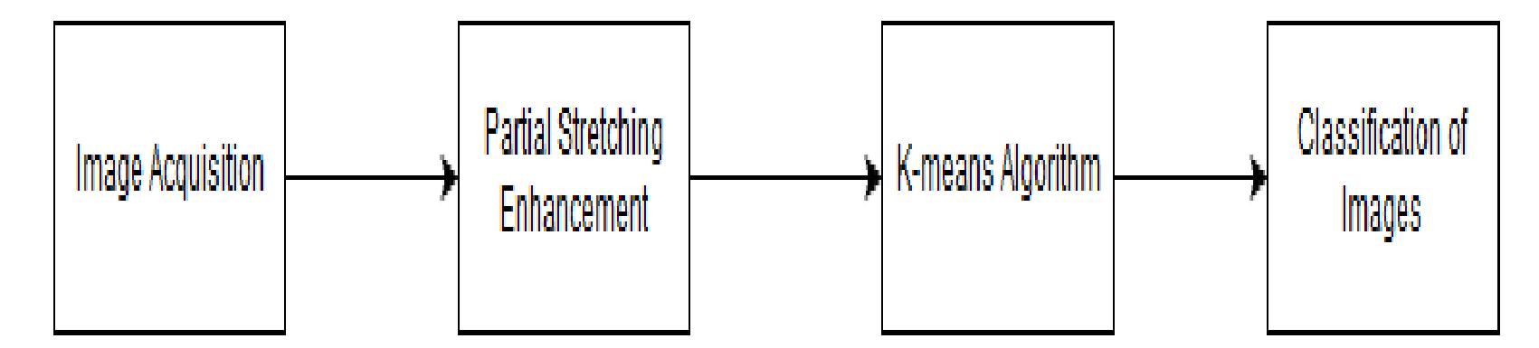 Shows the block diagram of the image processing technique d.