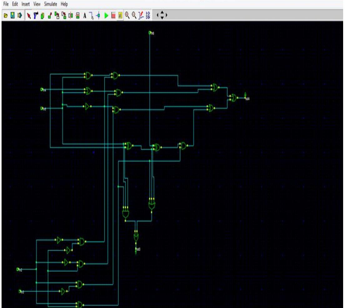 Schematic diagram of 1 bit alu the schematic design using