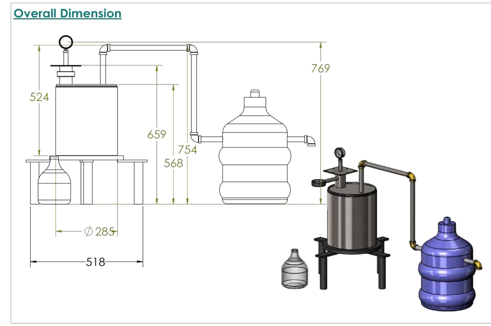 2d cad of pyrolysis reactor 3.0 methods and materials of