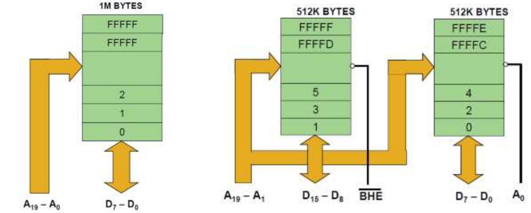 The byte transfer operation and word transfer operations are