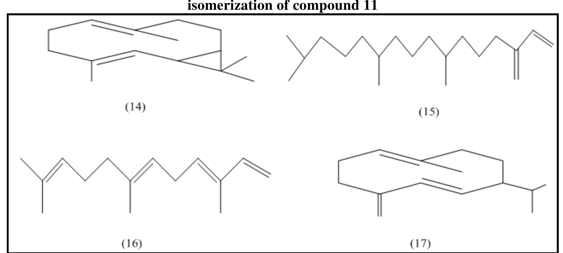 No.6: structures of major terpenes isolated from felicia