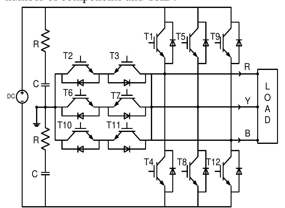 1 3-phase 3-level t-type inverter model using npc topology