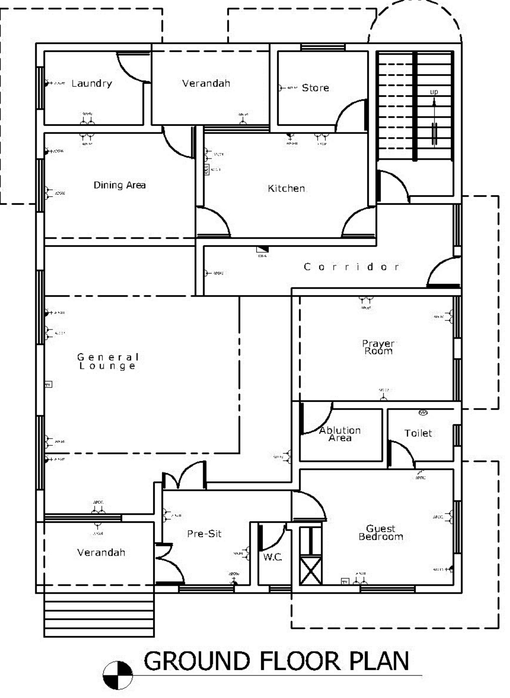 0: electrical power layout design (ground floor)