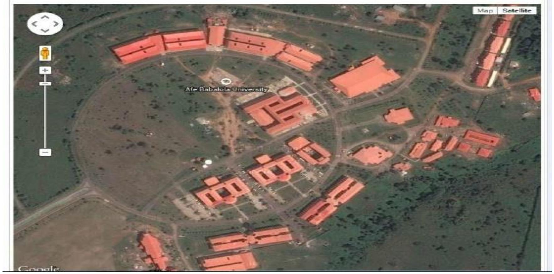 Map of the study area. afe babalola university, ado ekiti
