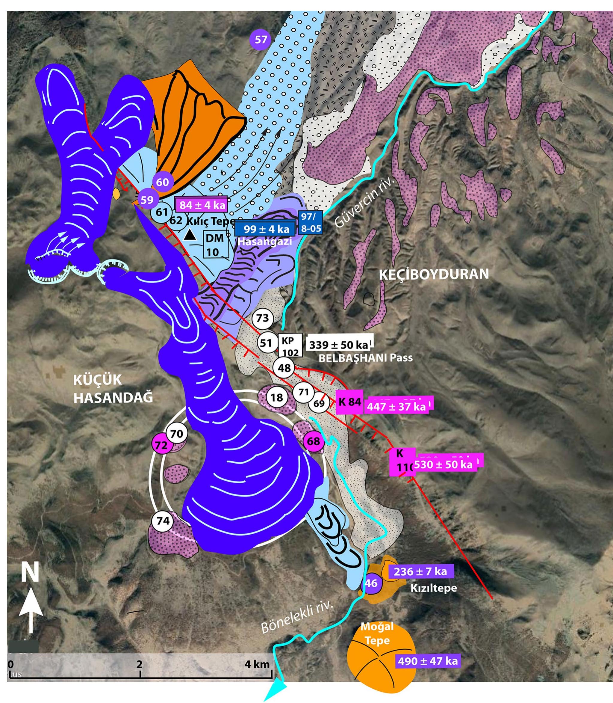 Geomorphological sketch map of the eastern part of the