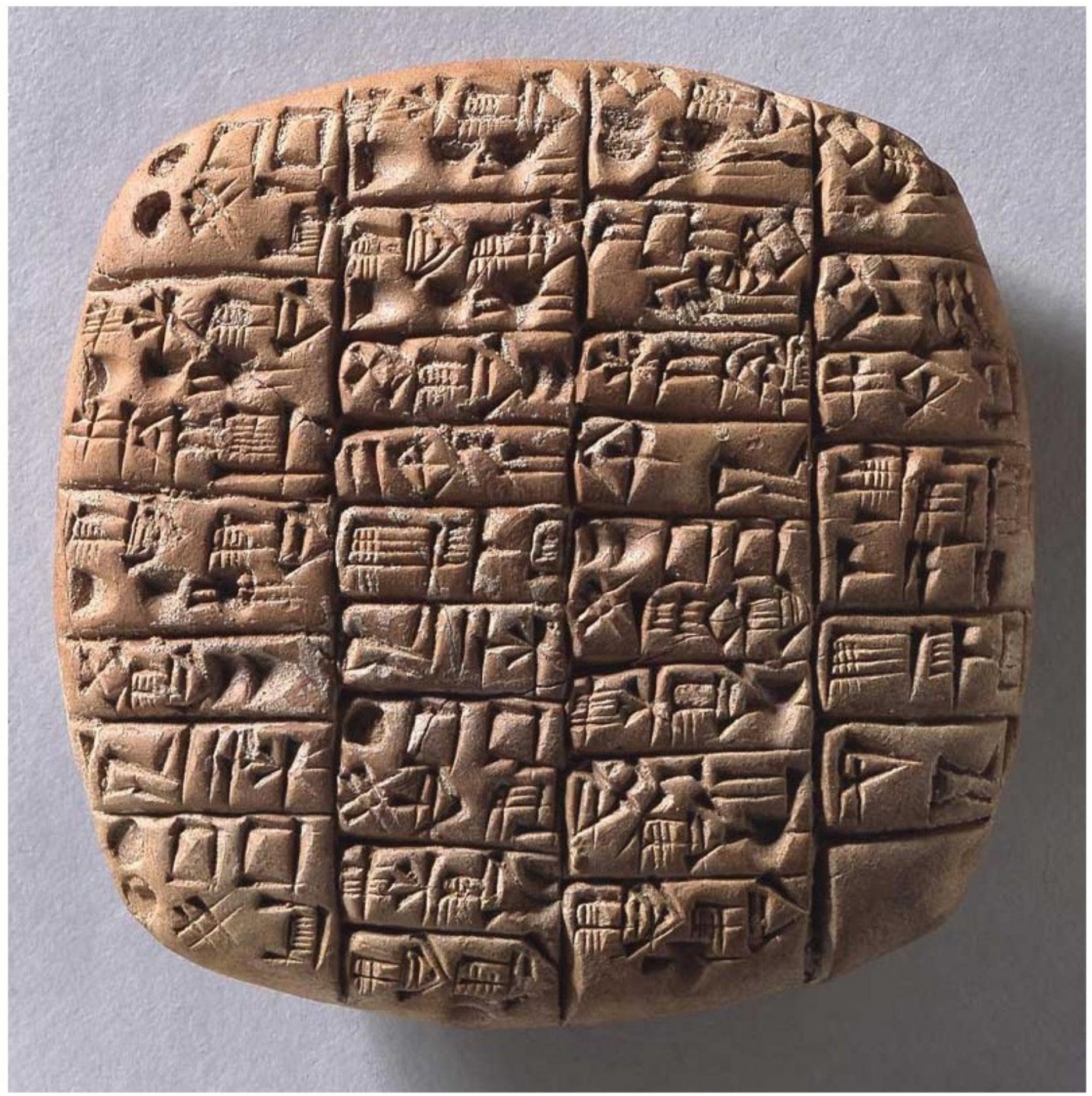 Cuneiform tablet from girsu (present-day tello) circa 2370