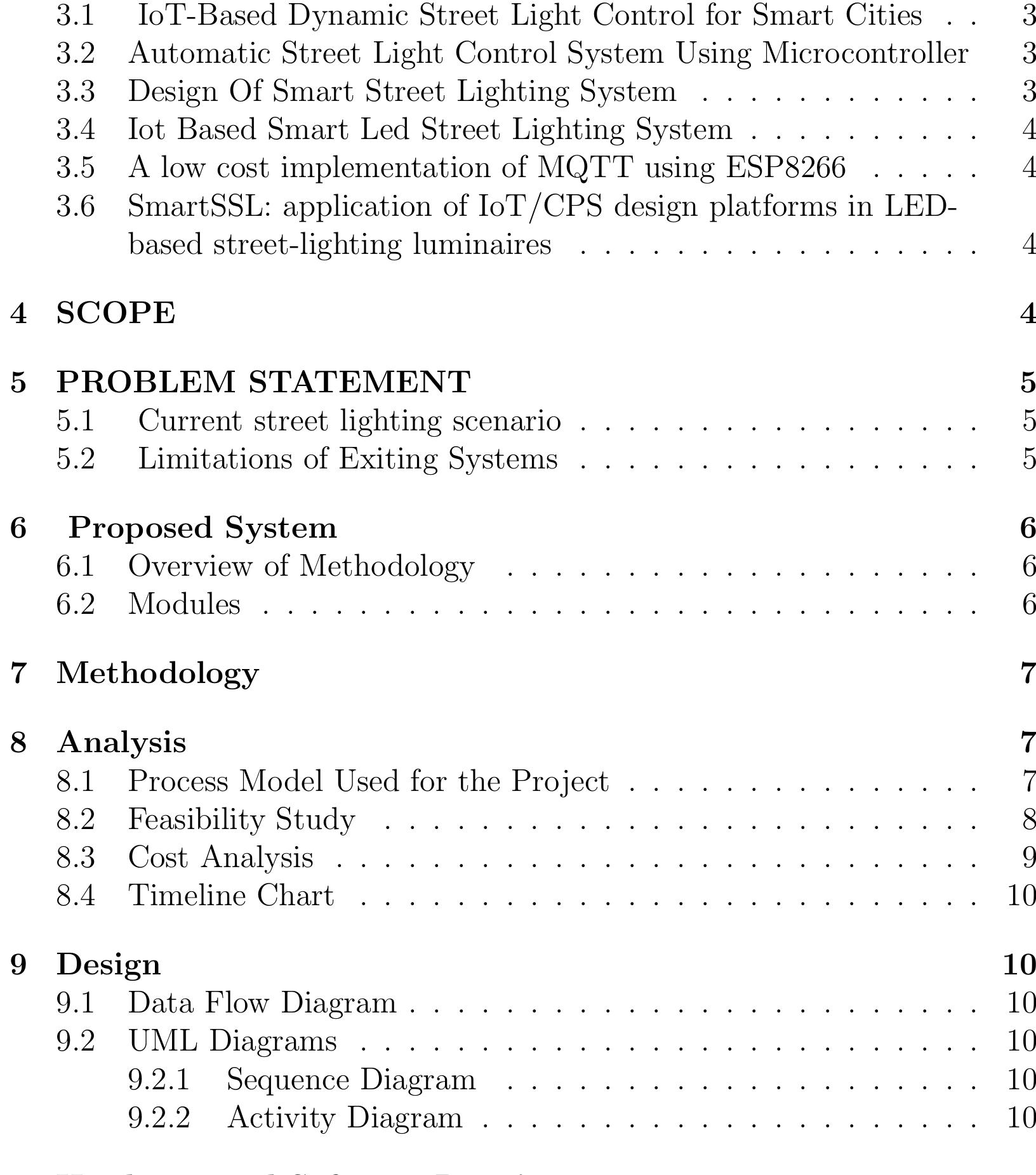 Table 1 - IoT BASED SMART ELECTRIC POLE Table 1 - IoT BASED SMART ELECTRIC POLE