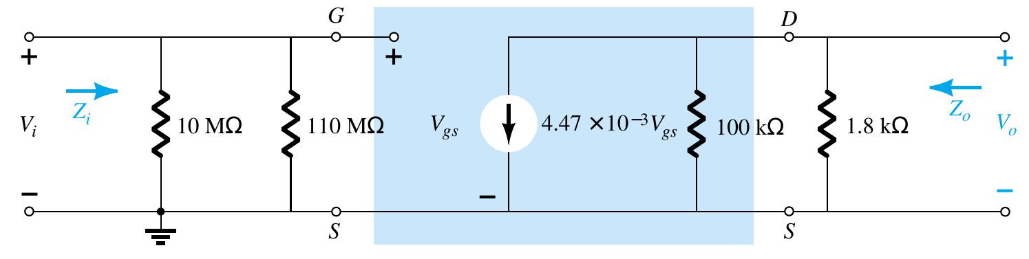 35 ac equivalent circuit for fig. 9.34.