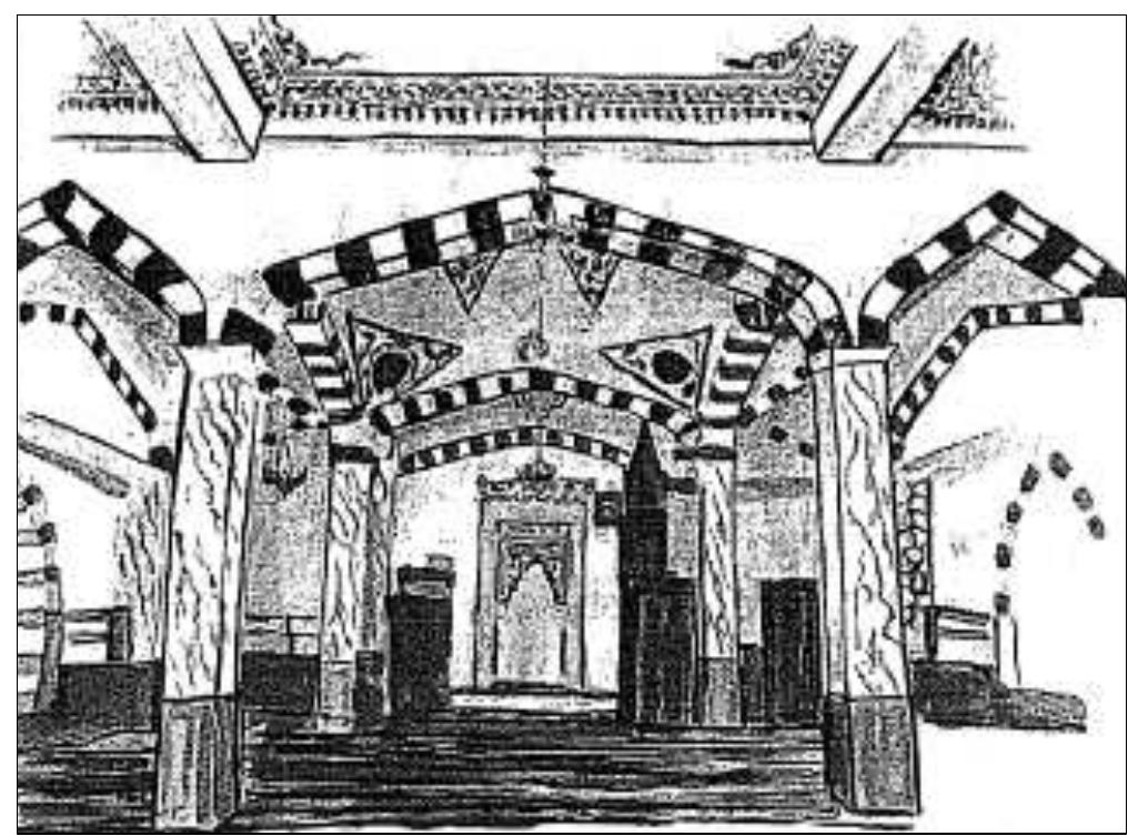 The interior of the negash mosque (drawing by najiib xaashi