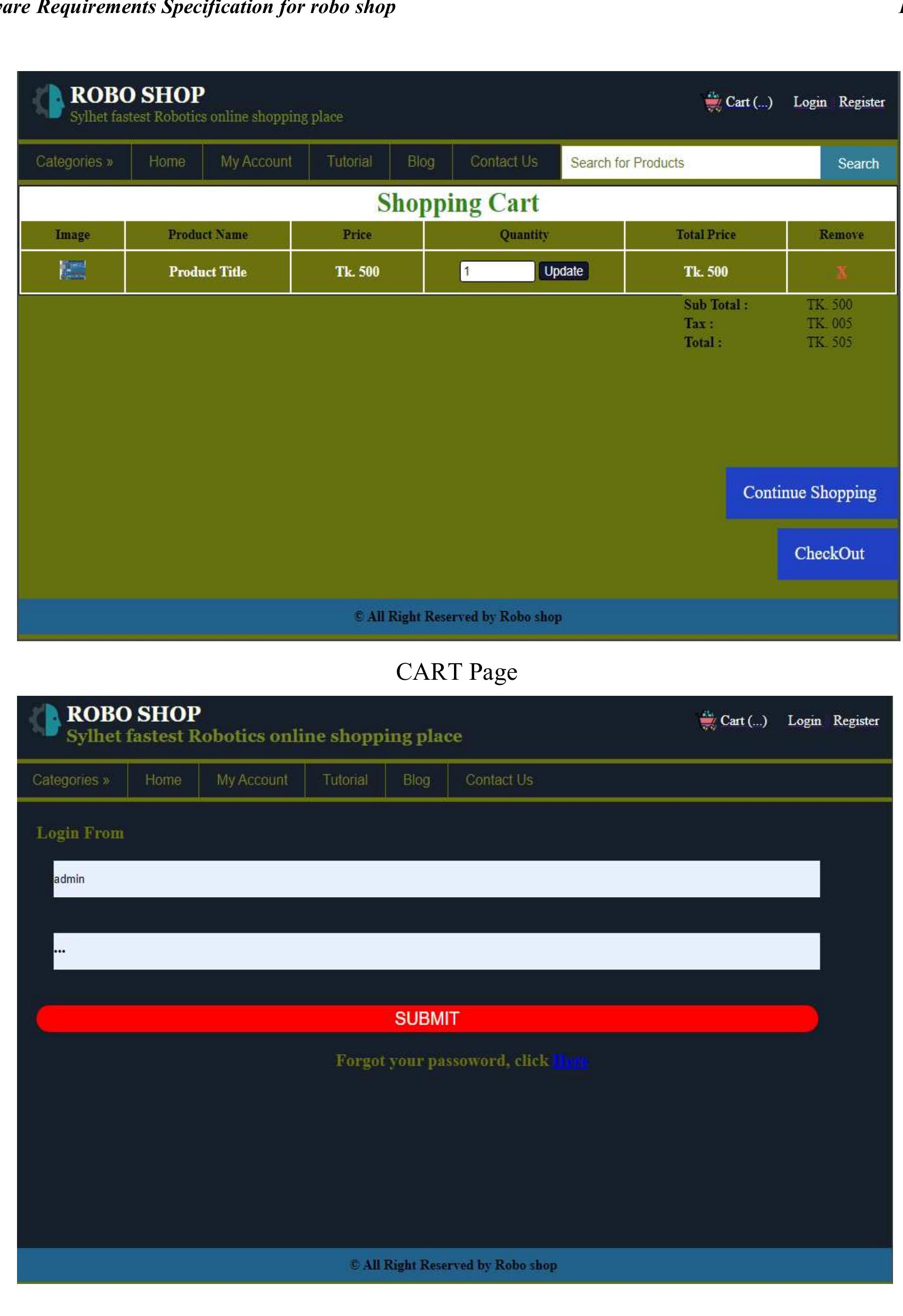 (PDF) Software Requirements Specification For E-Commerce Website (Robo shop) Version 1.0 ...