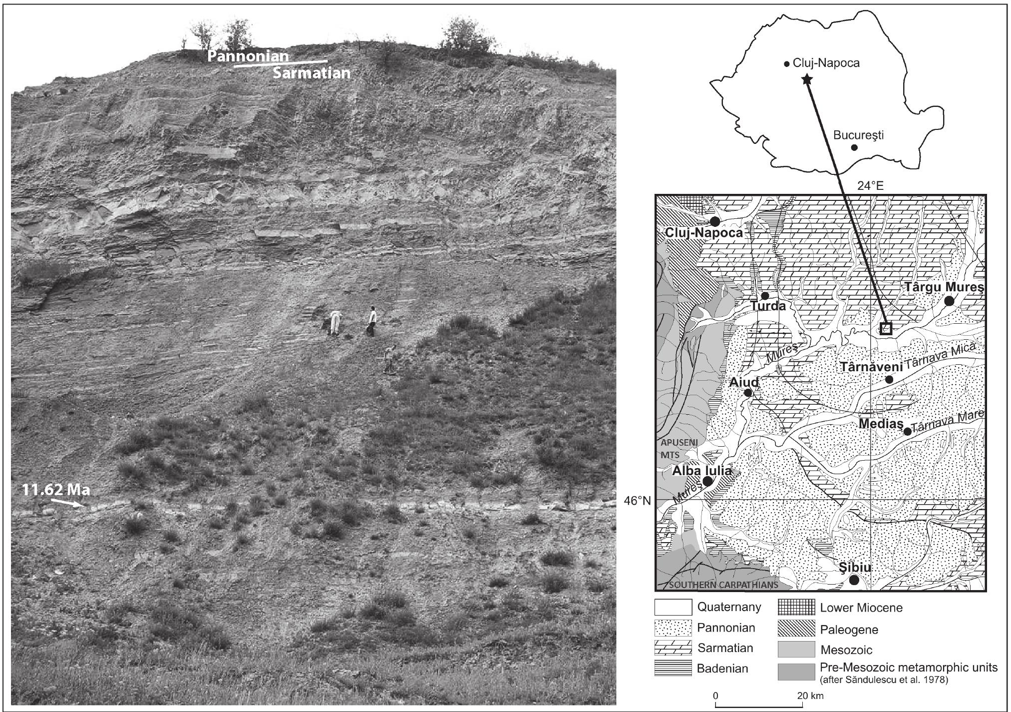 Oarba de mureg section and its location on the map of