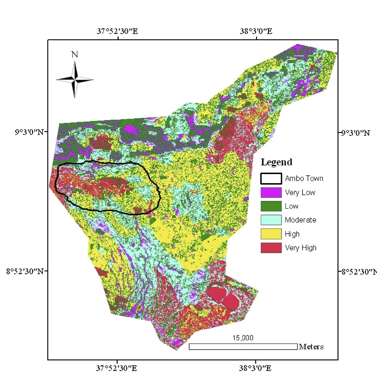 Flood risk map for the watershed. fig. 4. flooding hazard