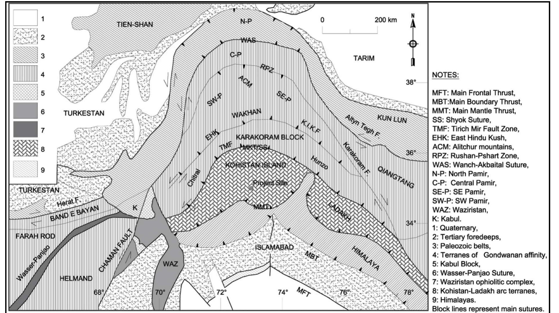 Geological and tectonic sketch map of northern pakistan and