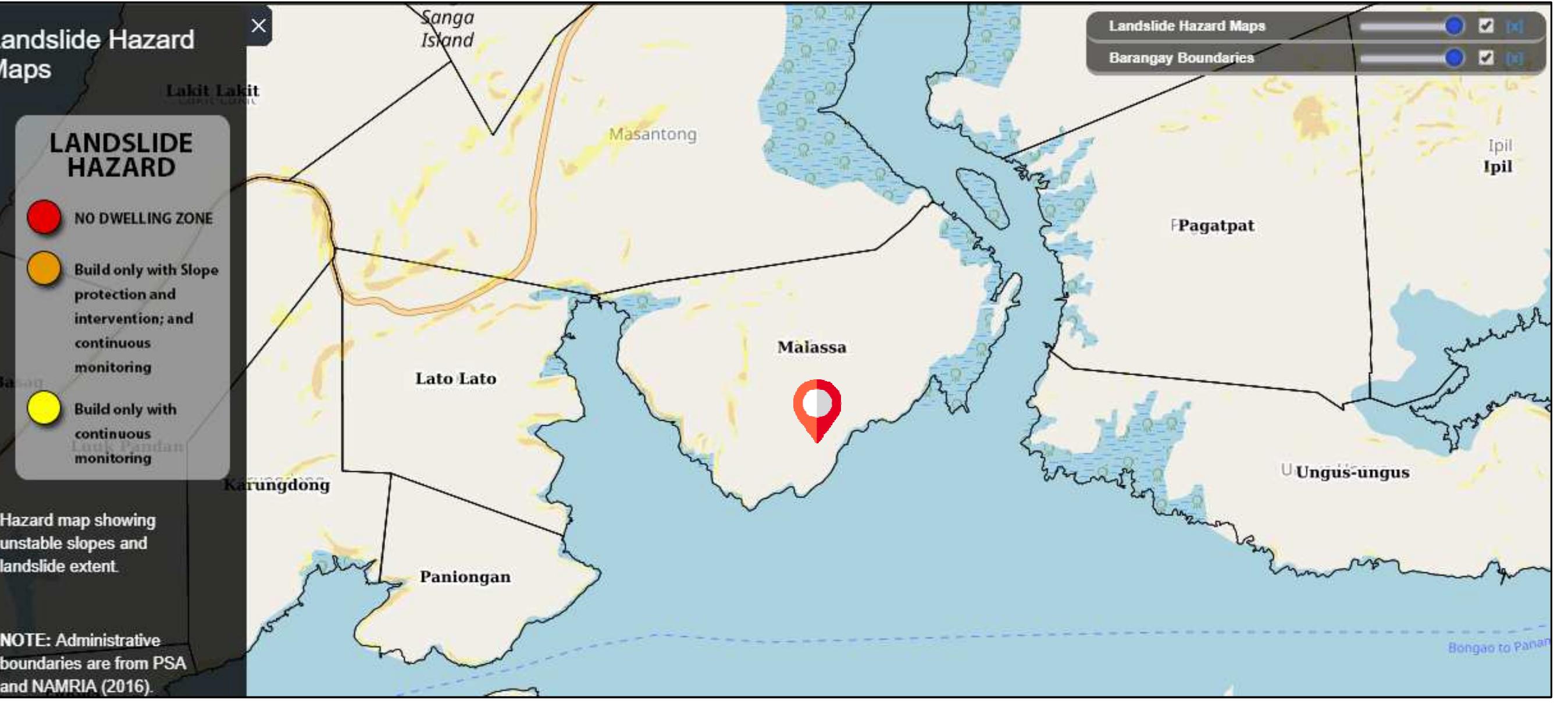 Data demonstrates minor danger of landslide hazards.