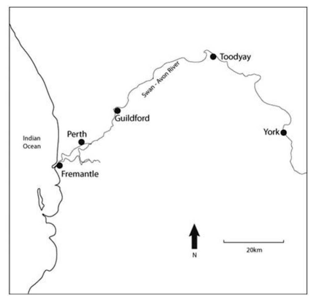 Map showing location of eastern district convict depot