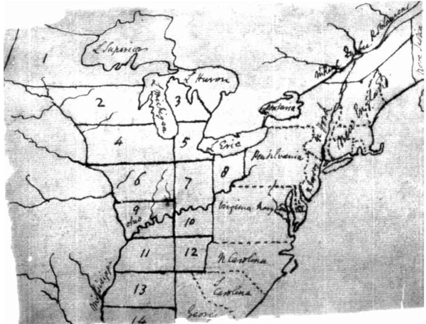 2. map showing jefferson’s initial proposal for division of