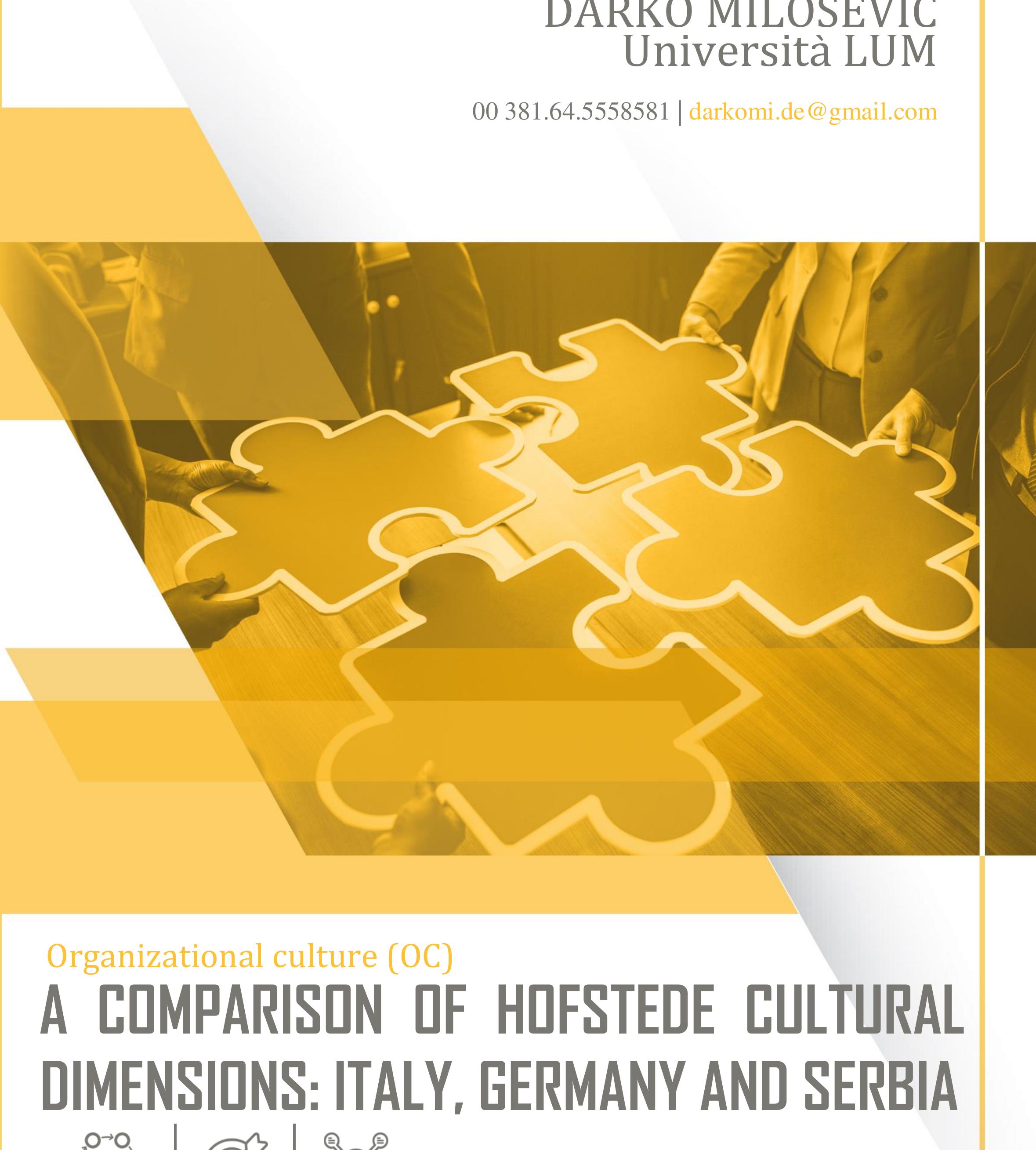 Figure 1 - from A comparison of Hofstede Cultural