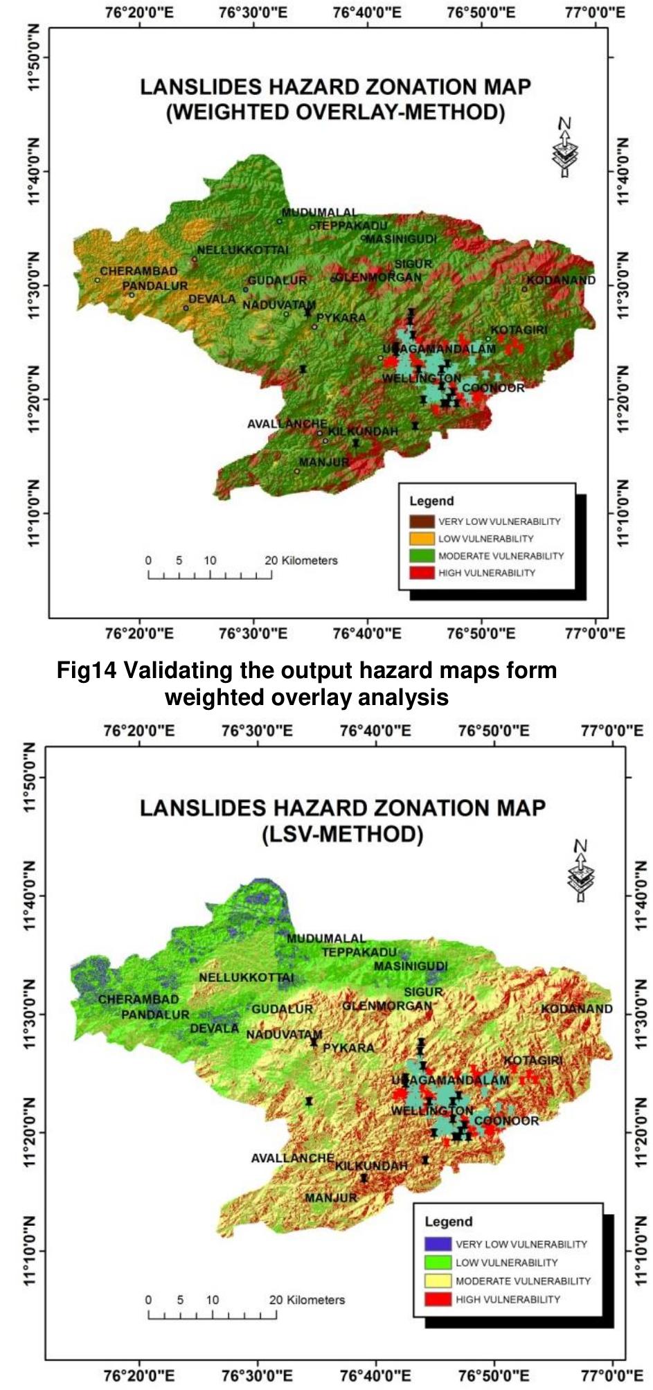 Validating the output hazard maps form lsv method with