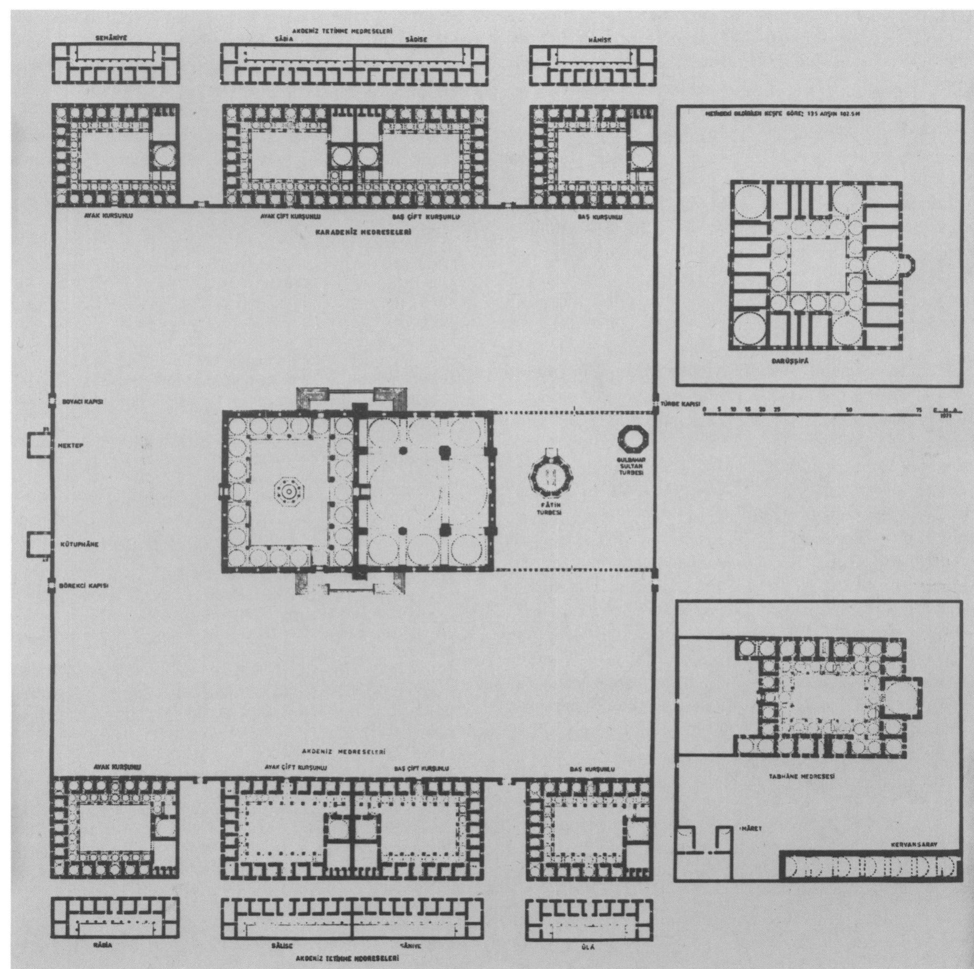 Late 8. istanbul. mehmed ii’s complex. plan from ekrem hakki