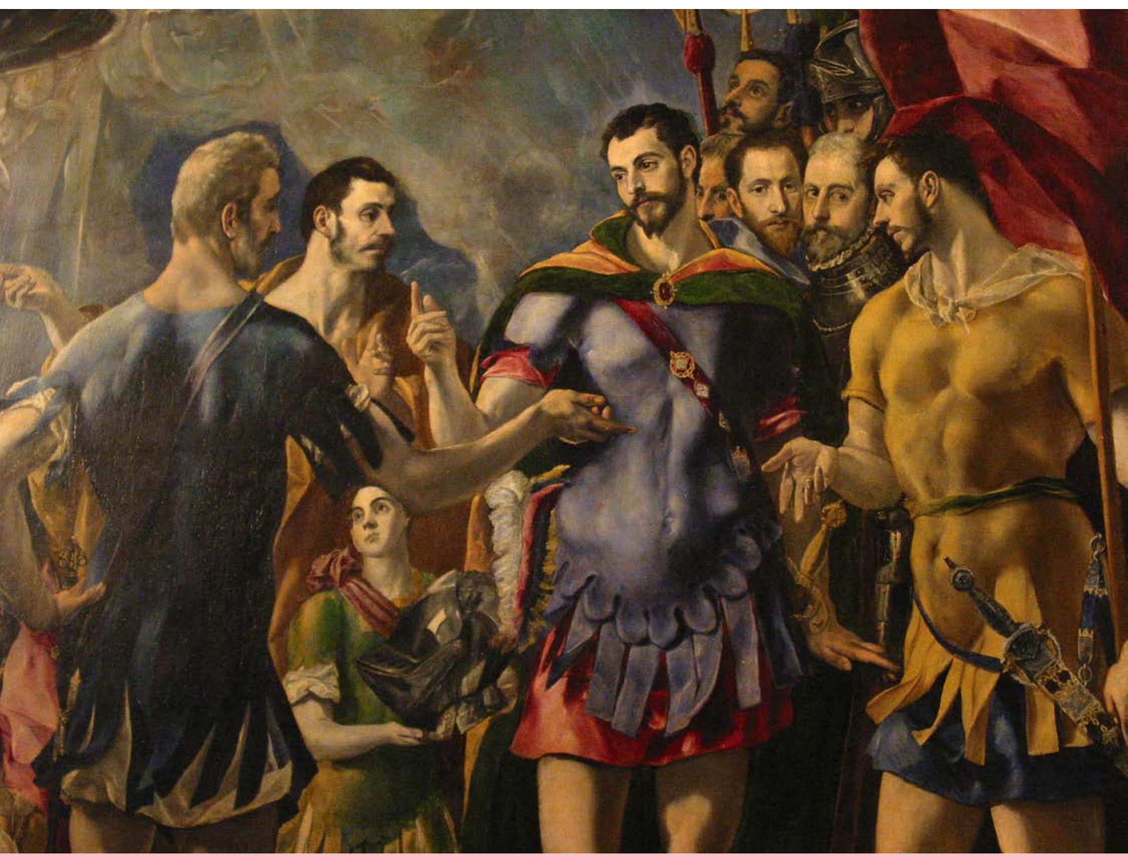 El greco, el martirio de san mauricio, detalle