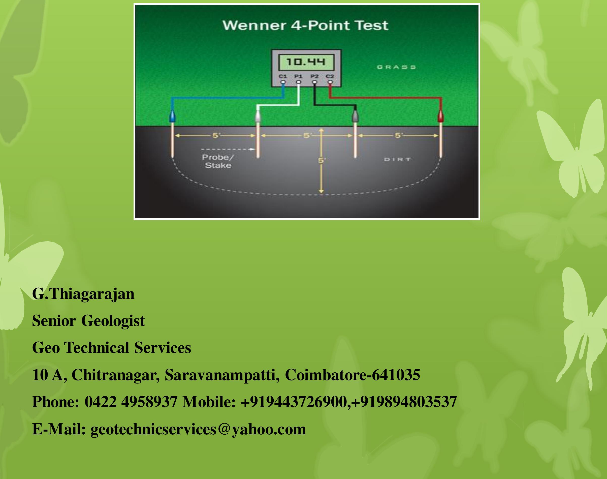 Figure 1 - ERT Test Report for Electrical Grounding of