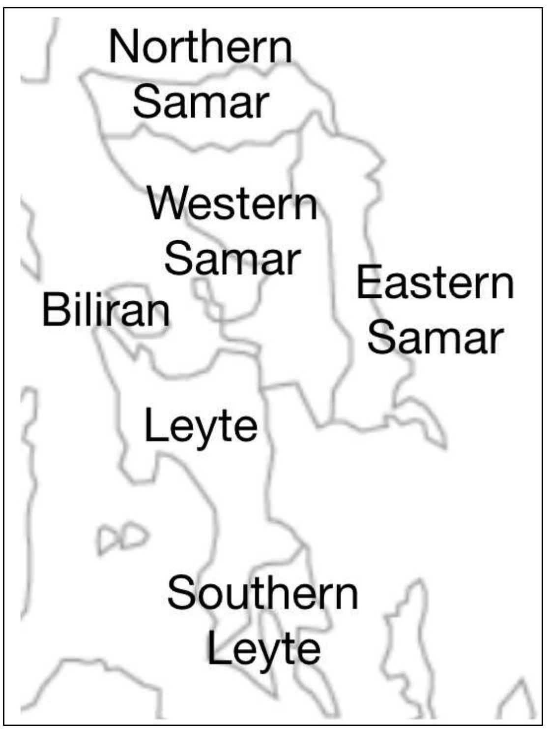 Map 2. eastern visayas provinces