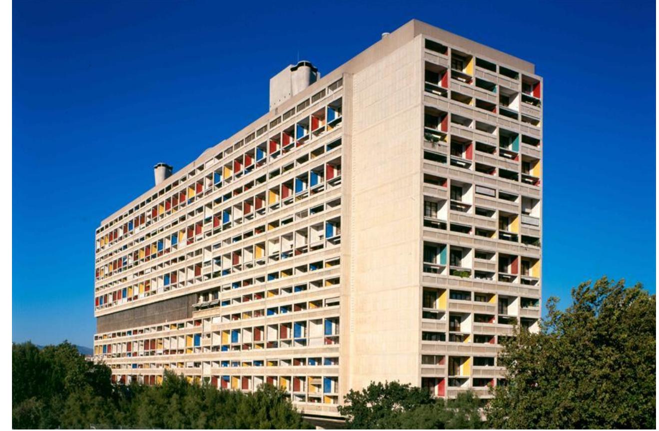 Le corbusier, unité d’habitation, 1947-1952, marseille,