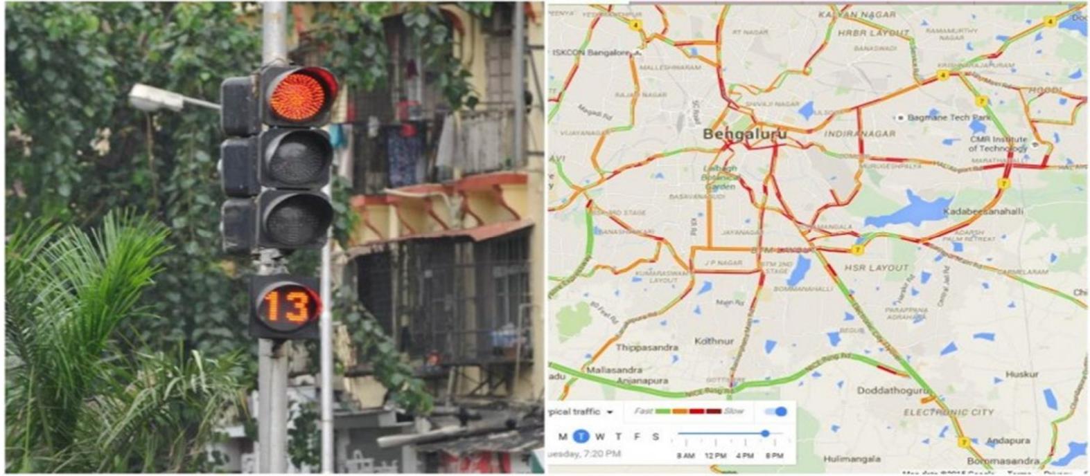 Traffic congestion points through google maps