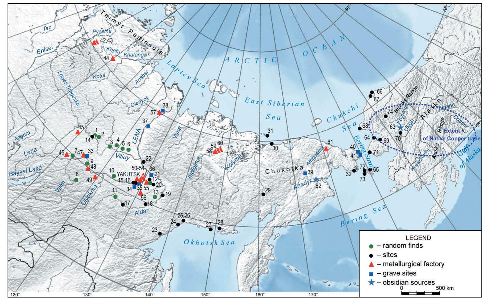 Map of the spread of metal and metal products technology in