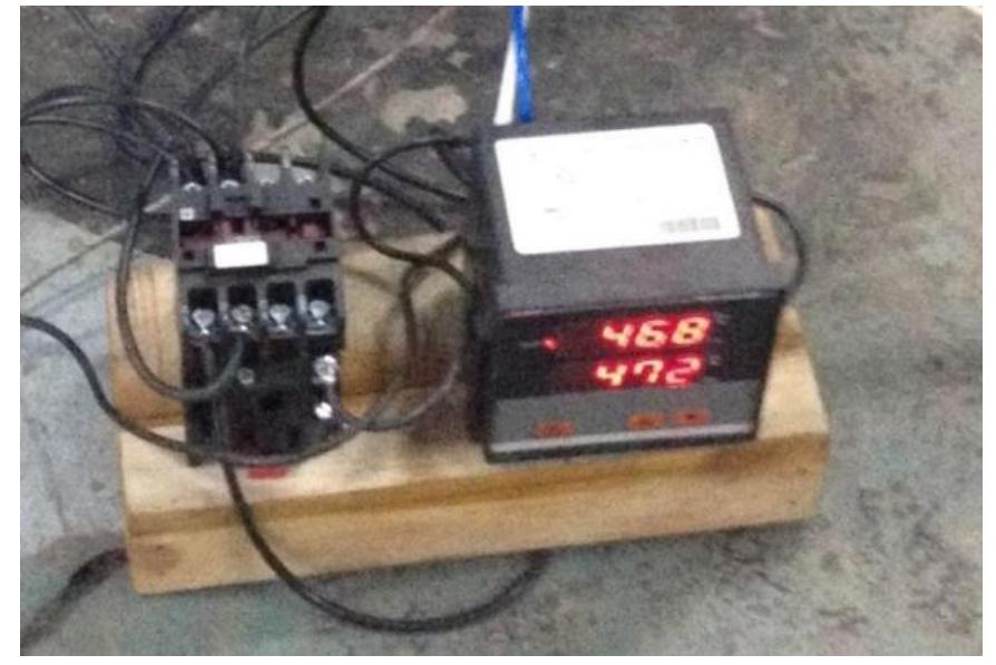 The setup for monitoring and controlling temperature of
