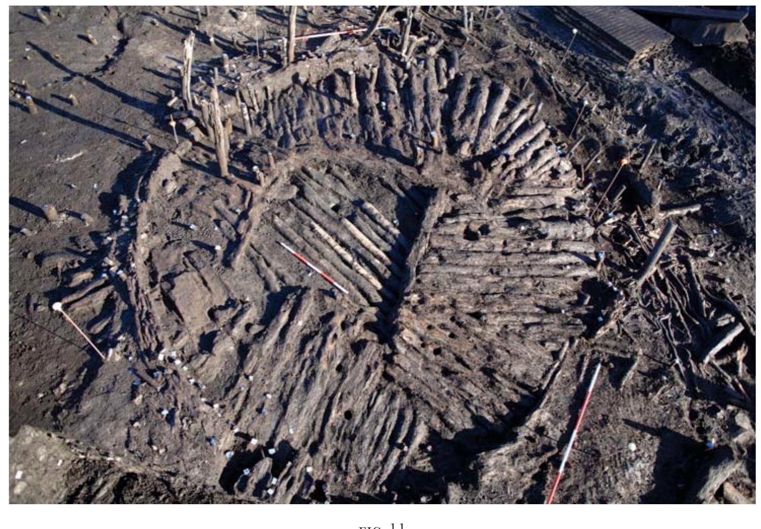 The floor or sub-floor of a round house c 10th century ap.