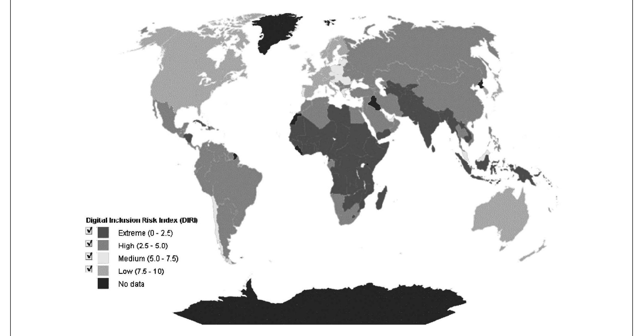 |. the global map of digital inclusion risk source: