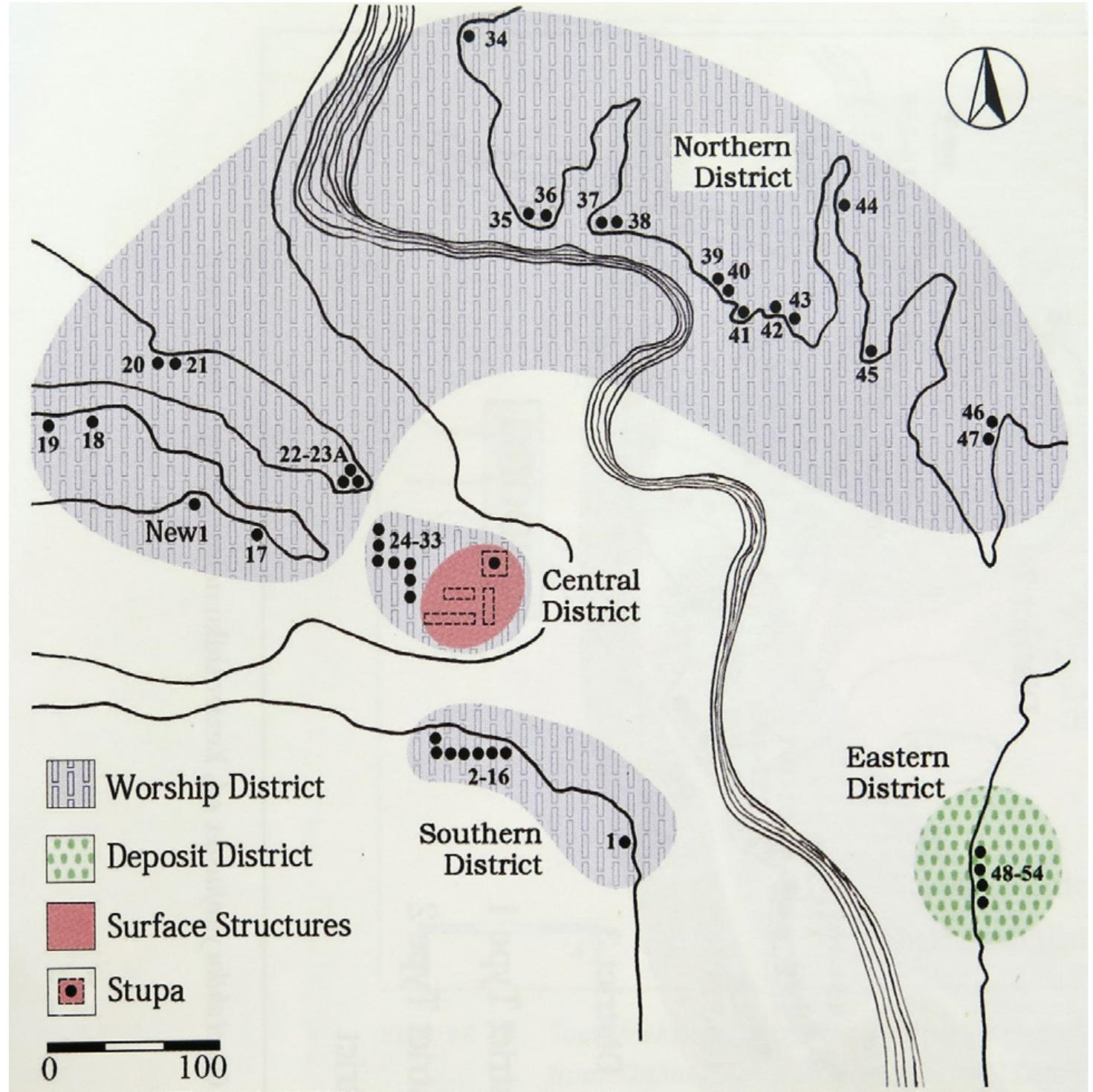 ‘igure 3 simsim, plan of the site. adapted from xinjiang