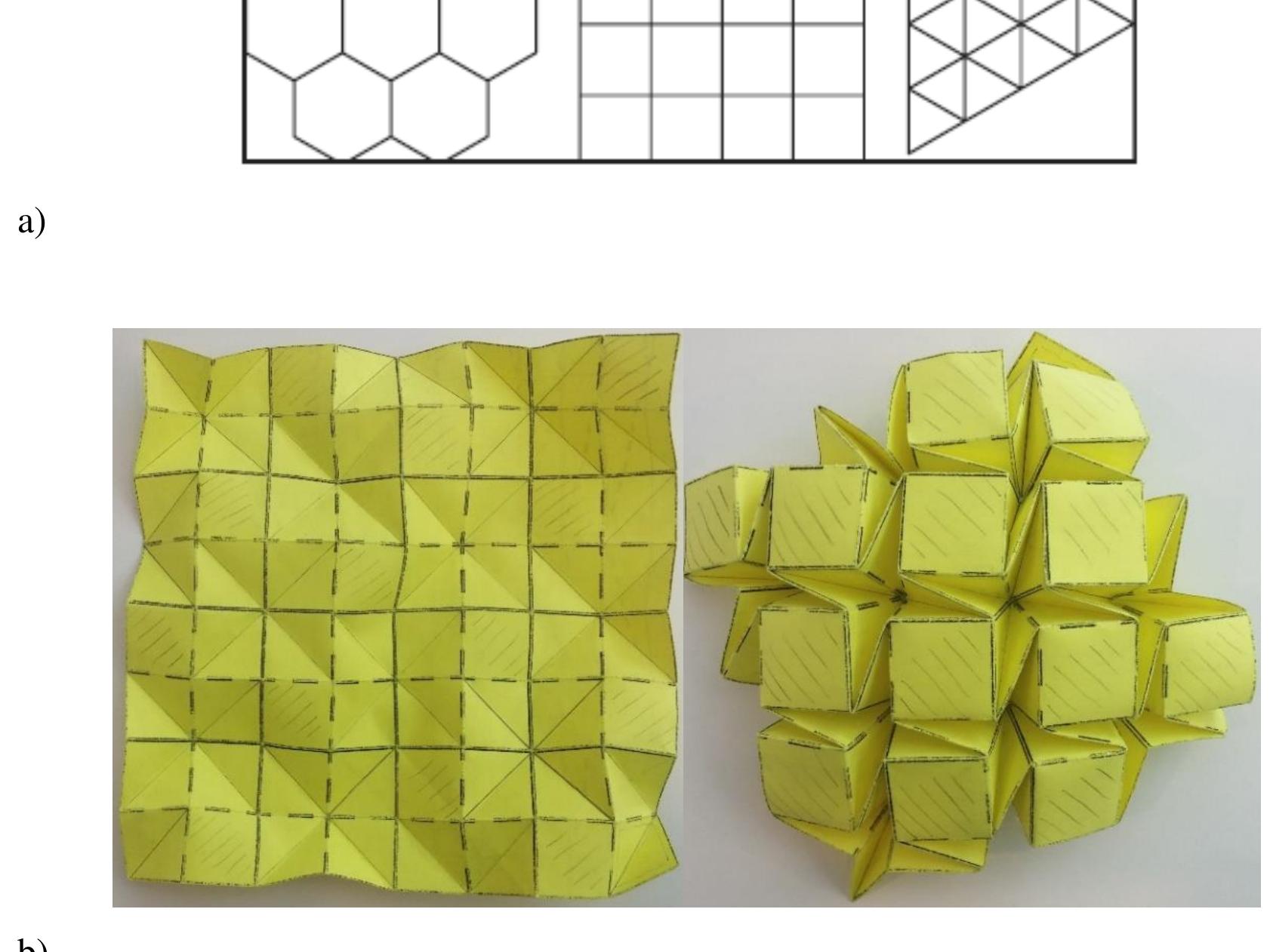 A) hexagon, square and triangle- basic tessellation patterns