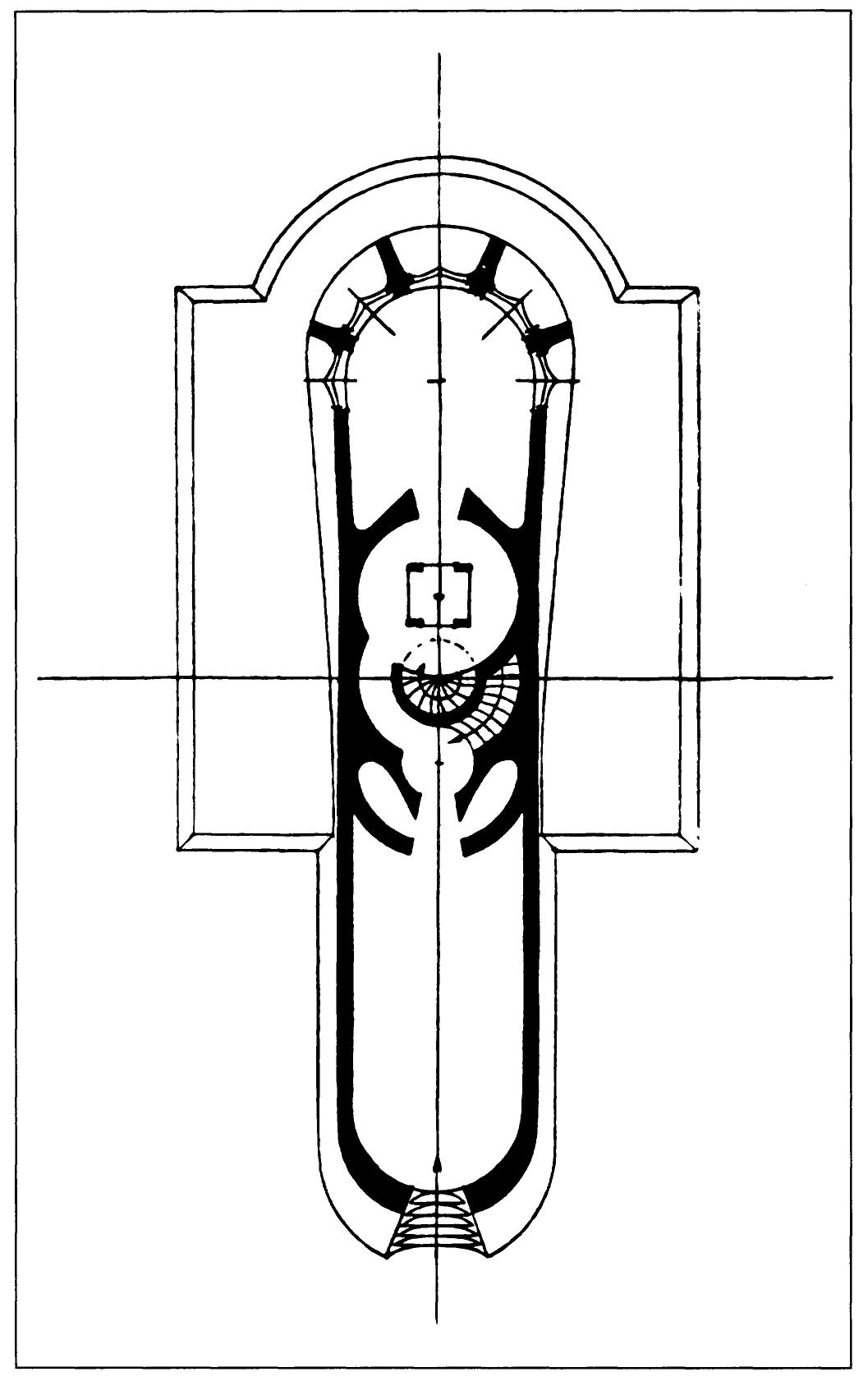 Erich mendelsohn, first-floor plan of einstein tower, 1919,
