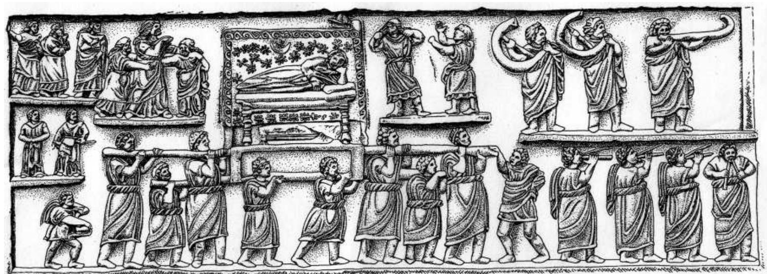 1 funerary relief from amiternum showing a funerary