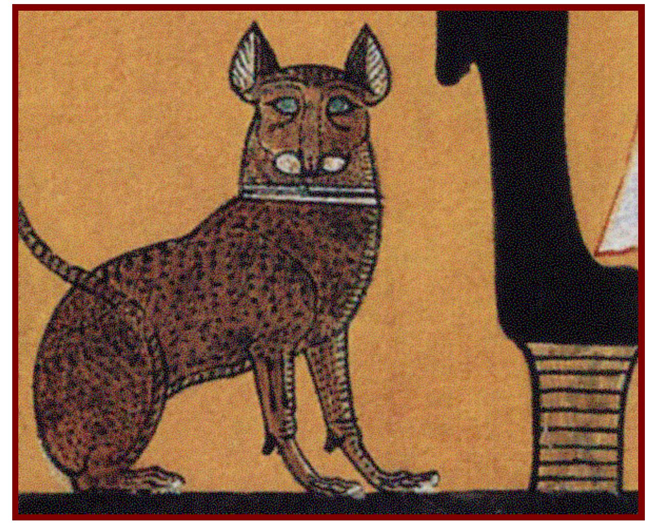 Fowling scene*' from the tomb of ipuy, showing his cat