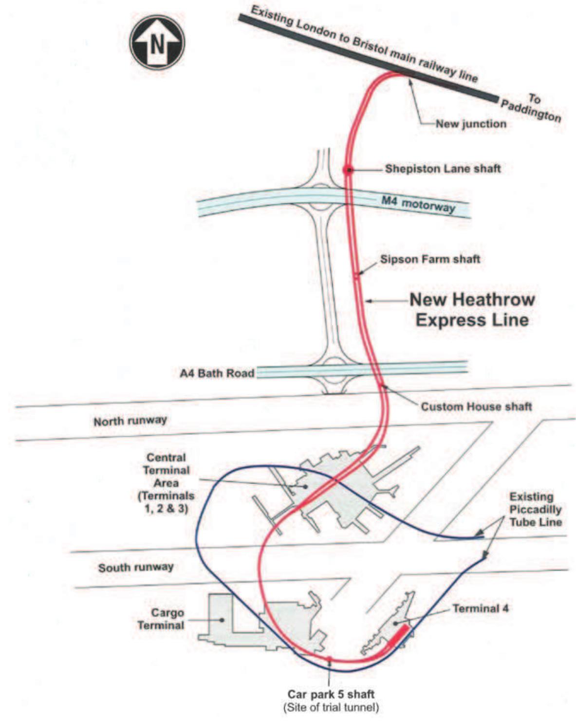 2 — heathrow express layout at the airport (with the