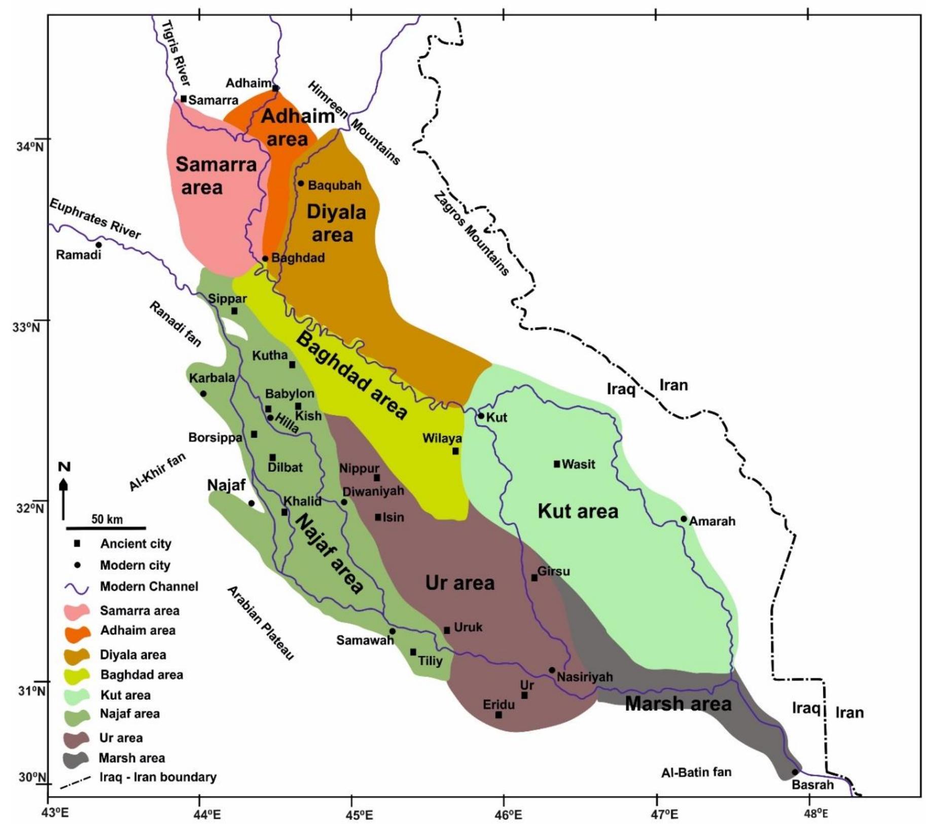 Figure 11 - from Holocene avulsion history of the Euphrates