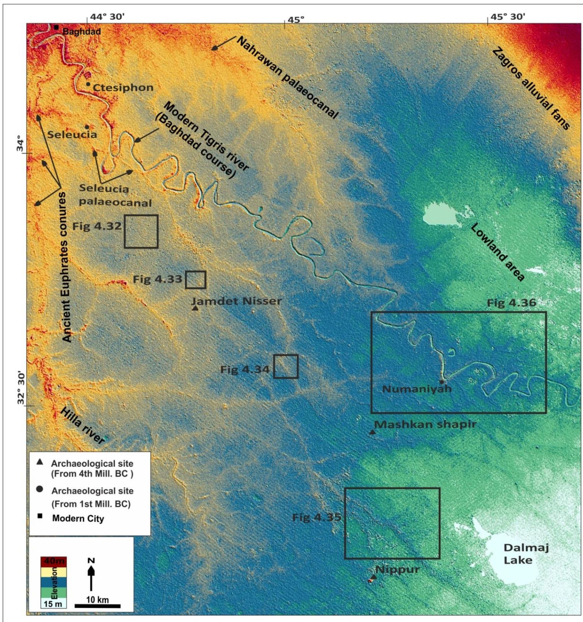29: srtm map showing the location of baghdad area in the