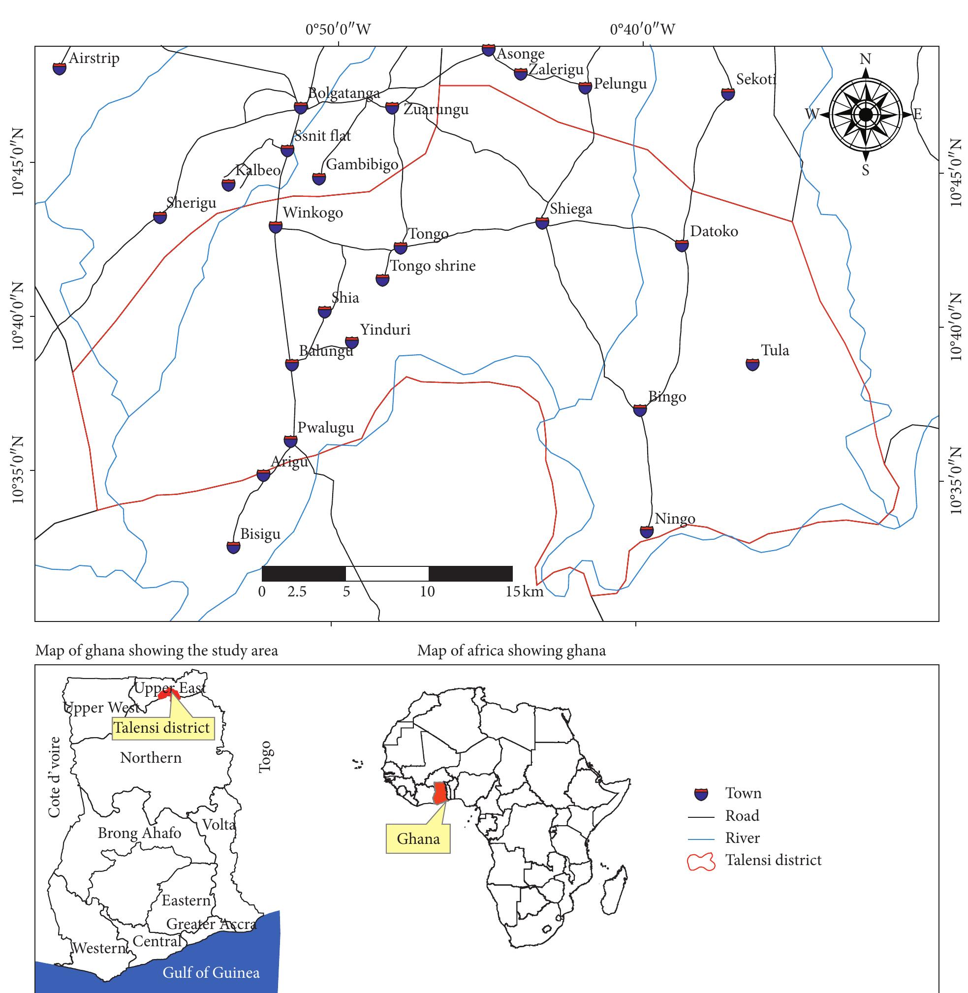 Map of ghana showing the study area. arkose, siltstones,