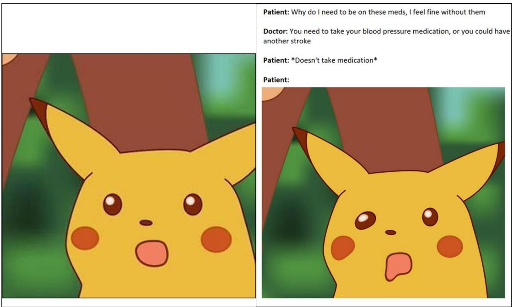 1. left: the original ‘surprised pikachu’ template